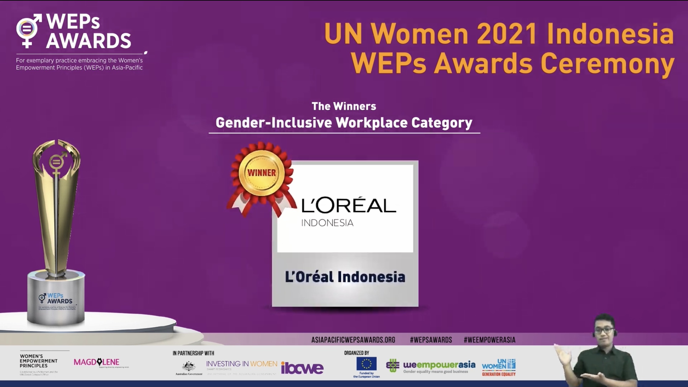 L'Oréal Indonesia sebagai pemenang Gender Inclusive Workplace - Scarf Media